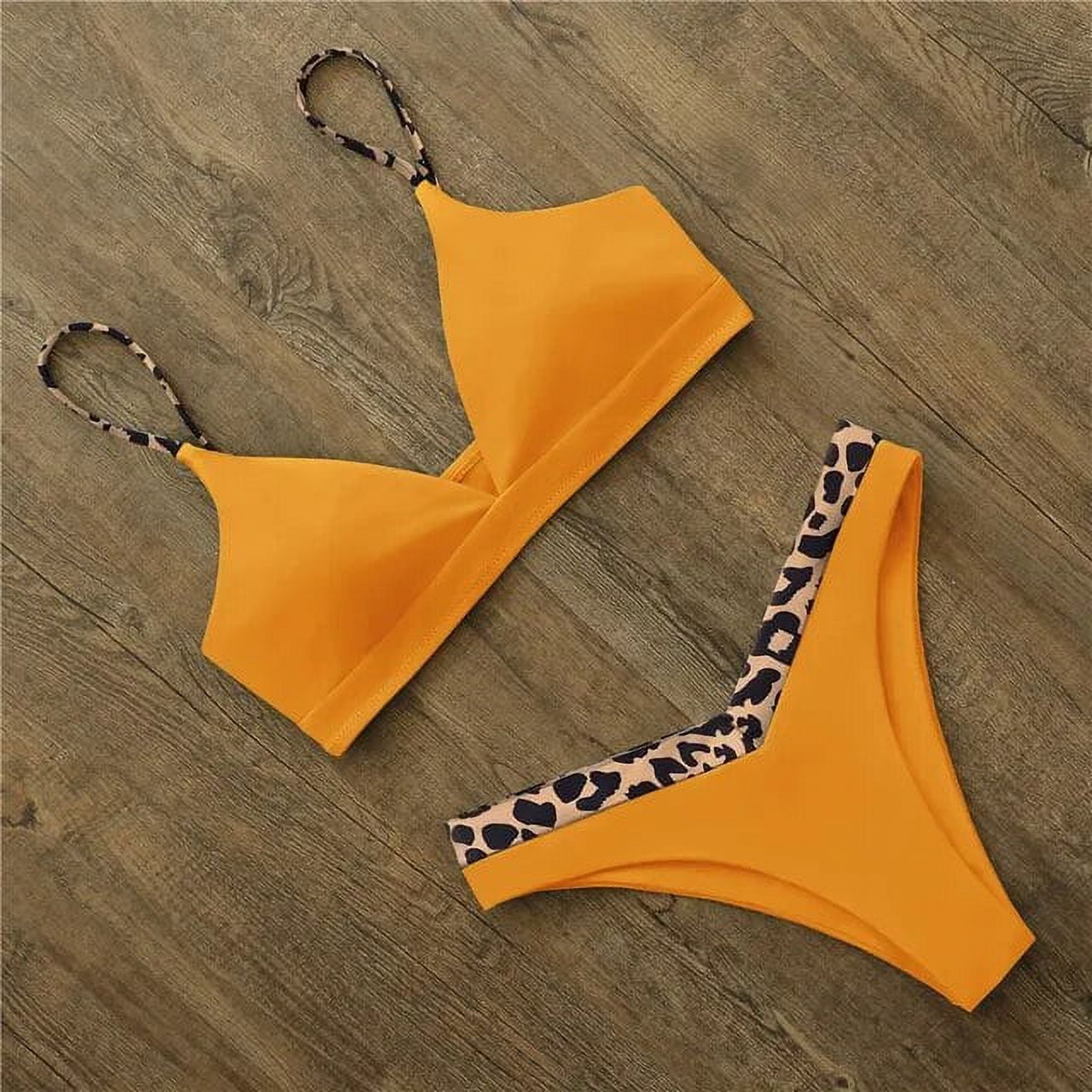 Sexy Micro Bikini 2020 Women Solid And Leopard Push Up Padded Thong ...