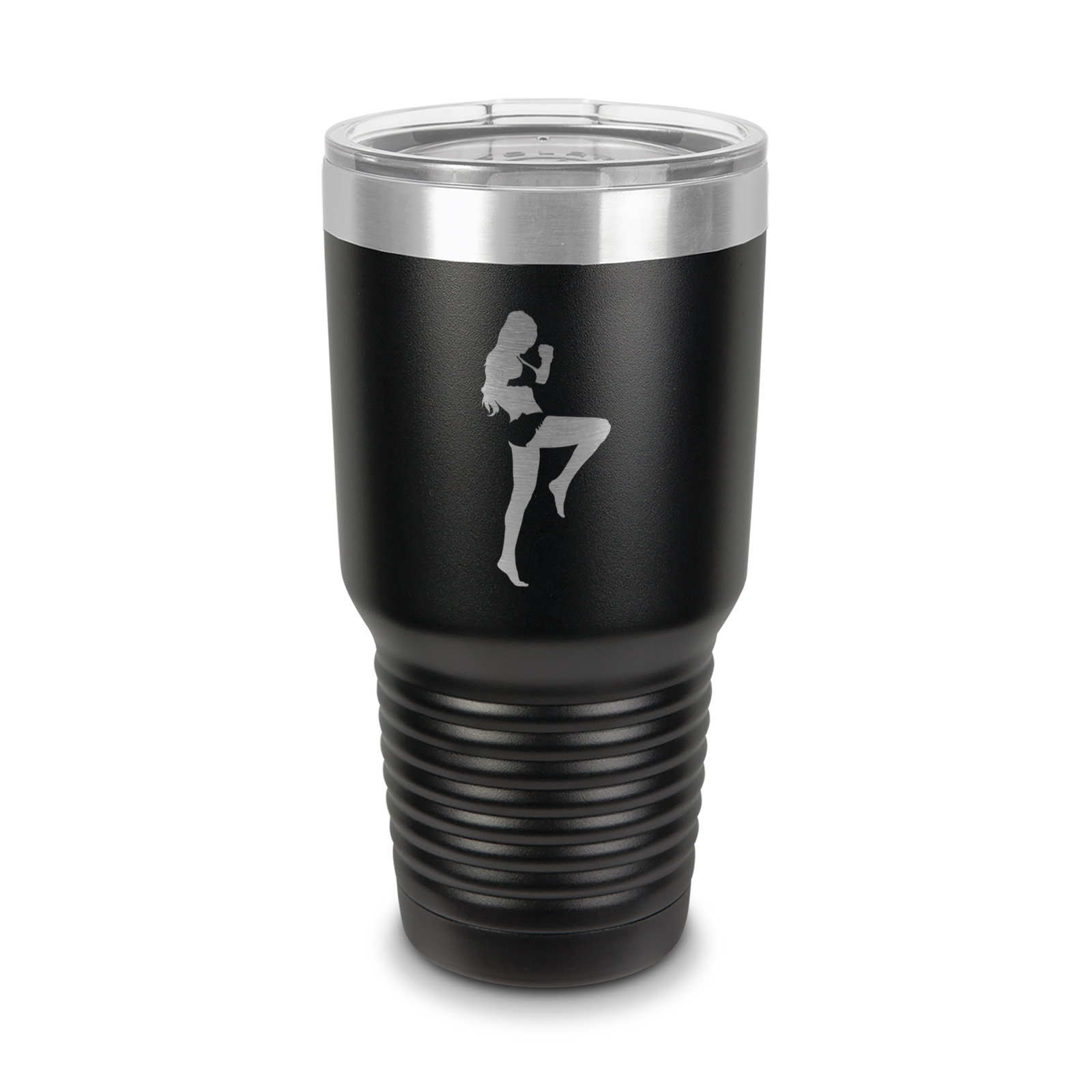 Sexy Muay Thai Tumbler 30 oz - Laser Engraved w/ Clear Lid - Stainless ...