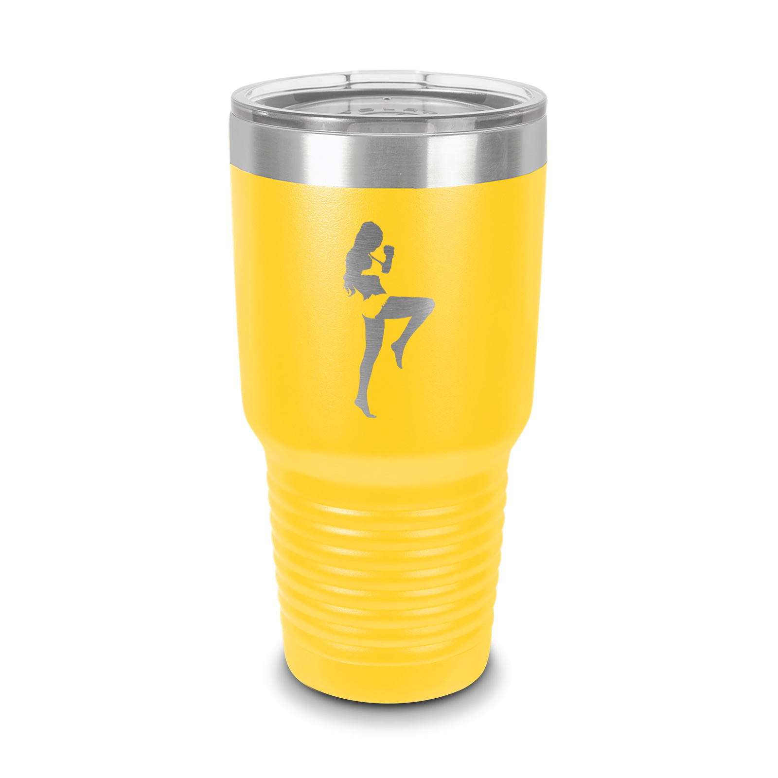Sexy Muay Thai Tumbler 30 oz - Laser Engraved w/ Clear Lid - Stainless ...