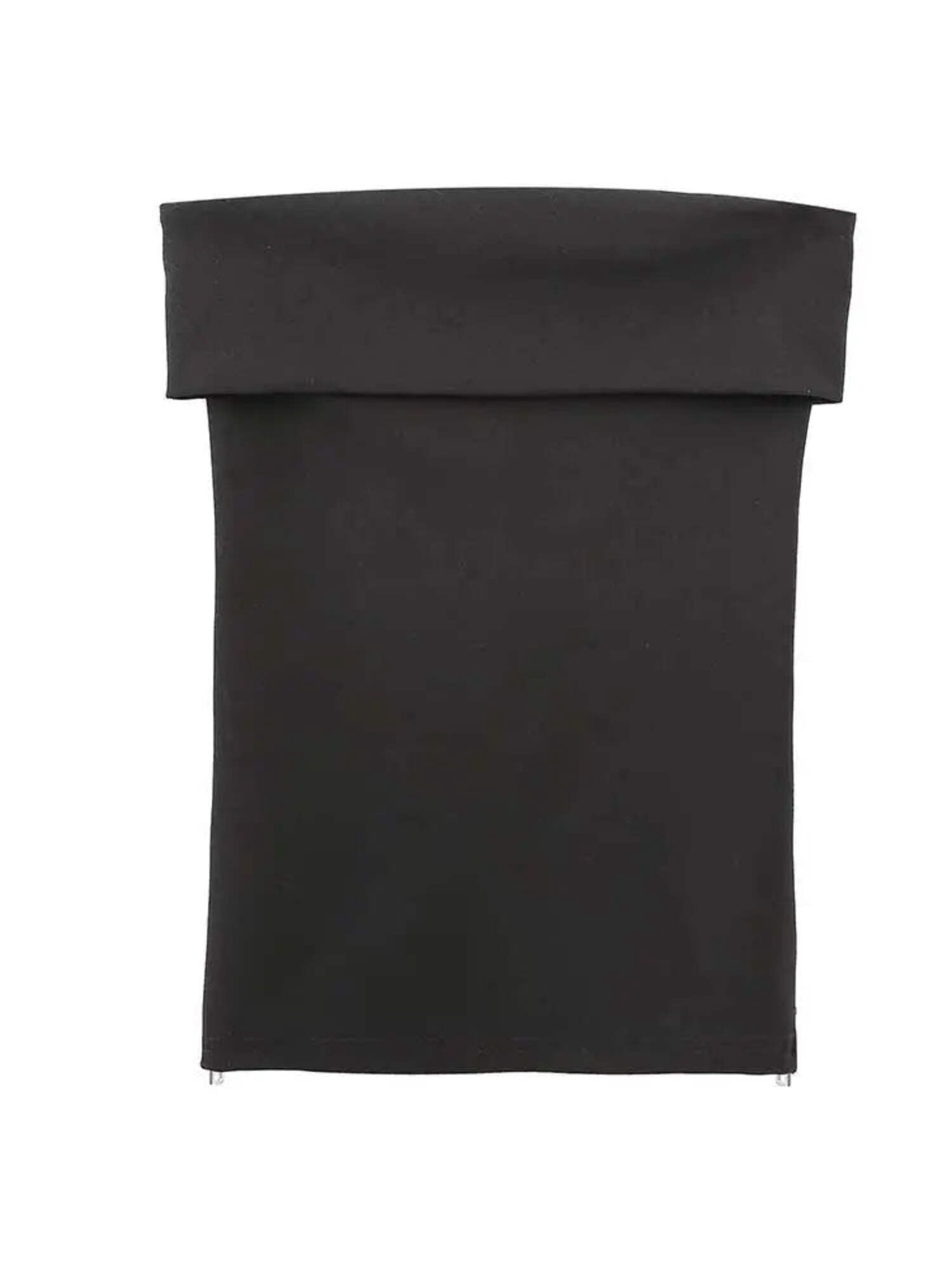 Sexy Off Shoulder Corset Tops: Side Zipper Sleeveless Solid Tube Tops ...