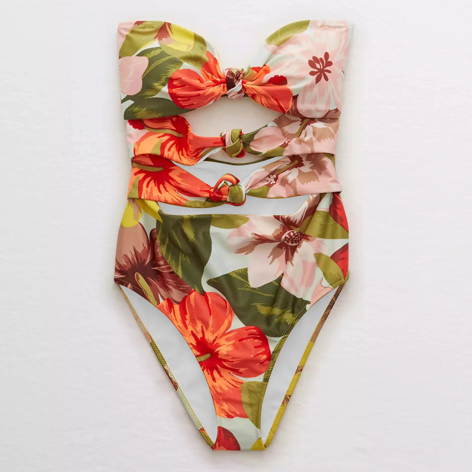 Sexy One Piece Swimsuit Cut Out Swimwear Women Swimsuit Push Up Bathing ...