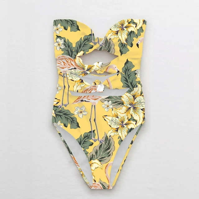 Sexy One Piece Swimsuit Cut Out Swimwear Women Swimsuit Push Up Bathing ...