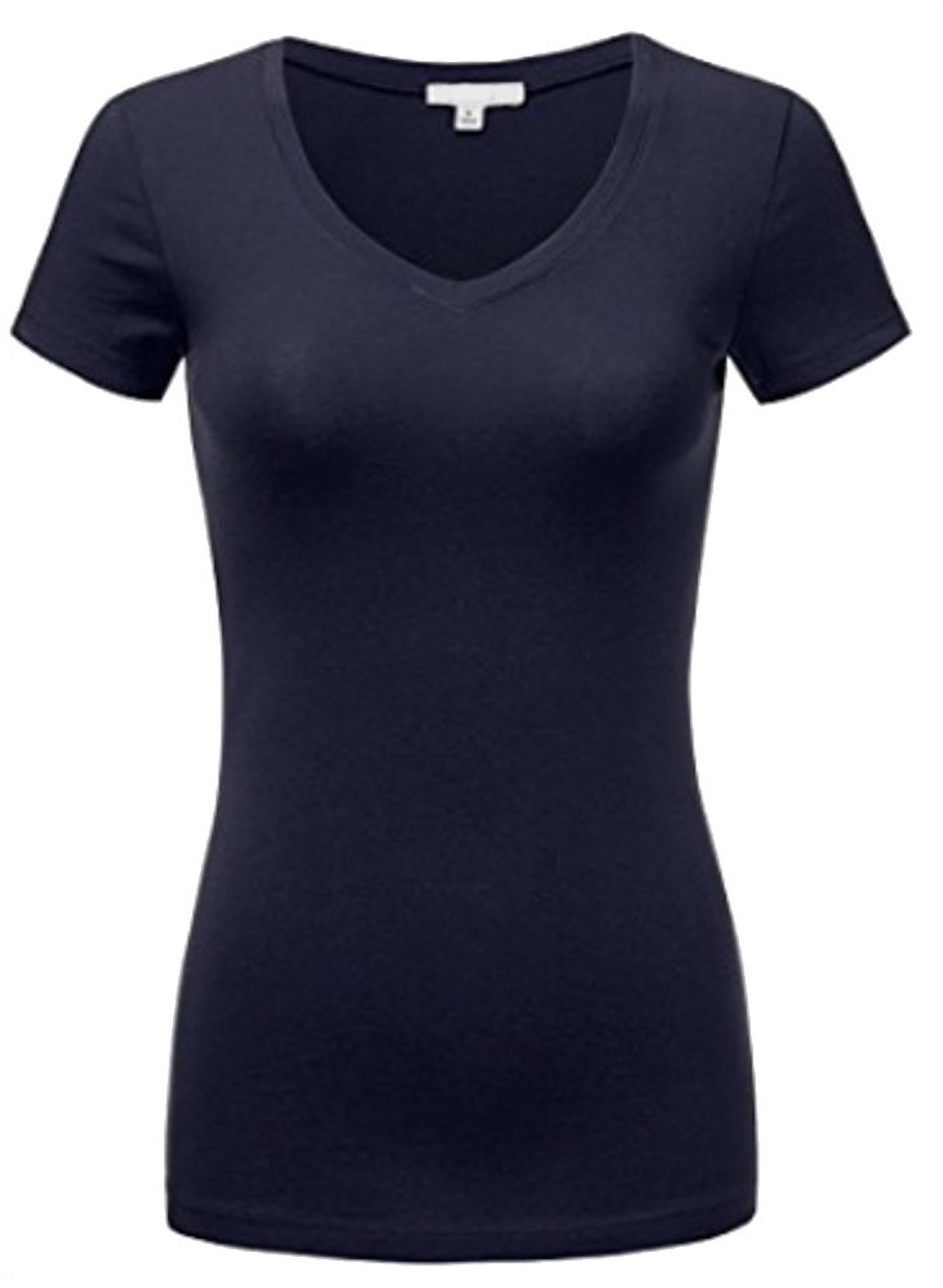 Sexy Plus Size Low-Cut Cleavage V-Neck T-Shirt Tee Top 1x2x3x - Walmart.com