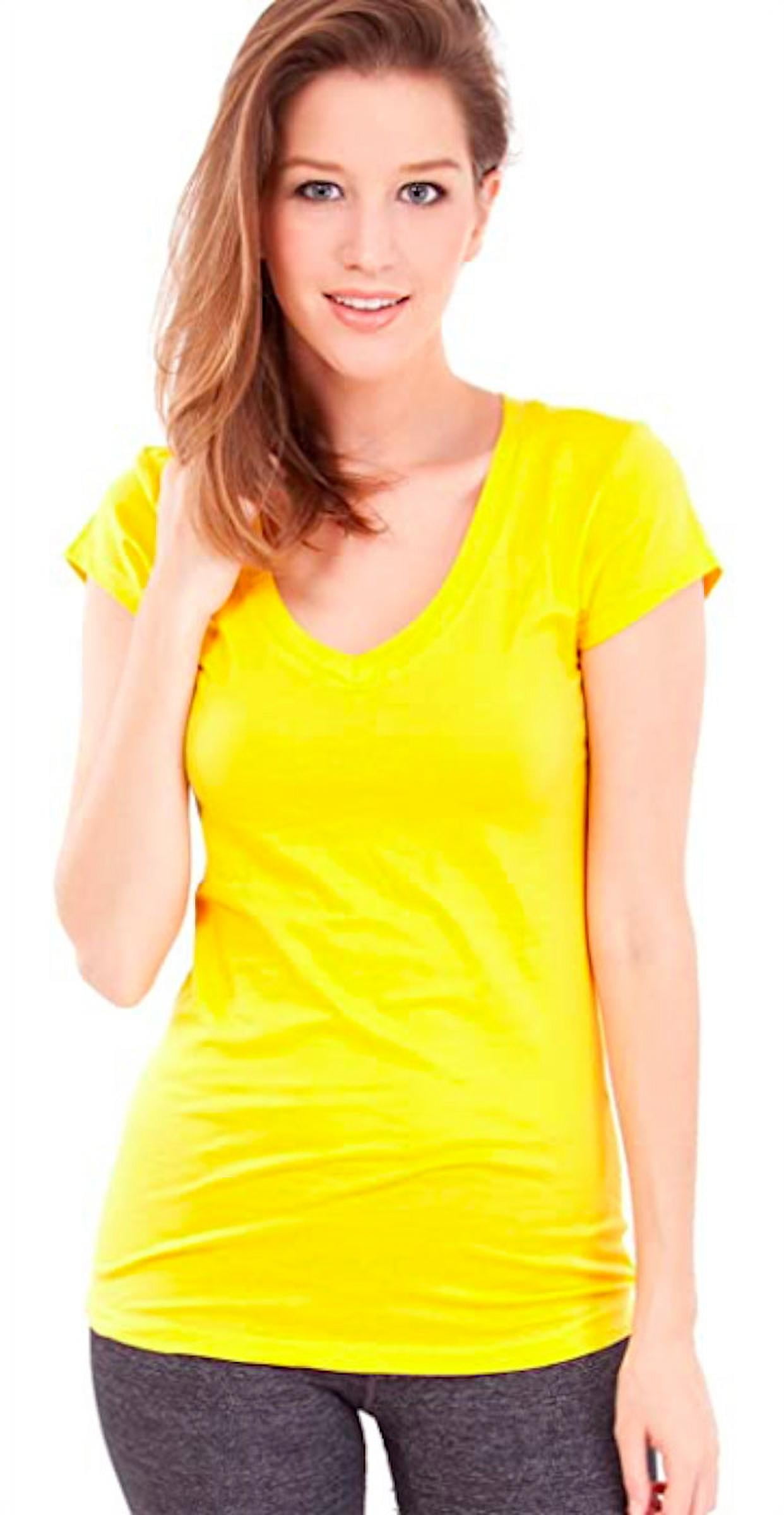 Sexy Plus Size Low-Cut Cleavage V-Neck T-Shirt Tee Top 1x2x3x - Walmart.com