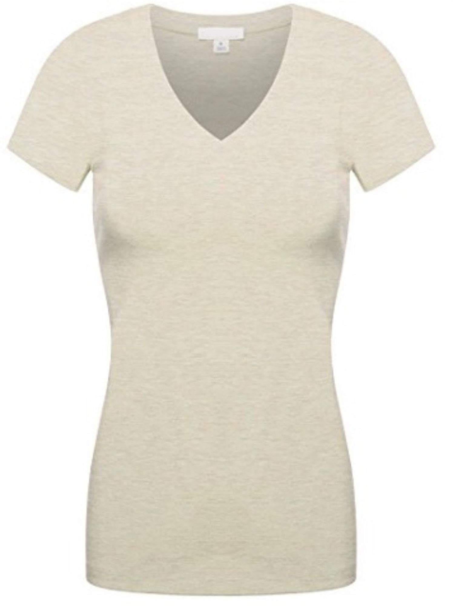 Sexy Plus Size Low-Cut Cleavage V-Neck T-Shirt Tee Top 1x2x3x - Walmart.com