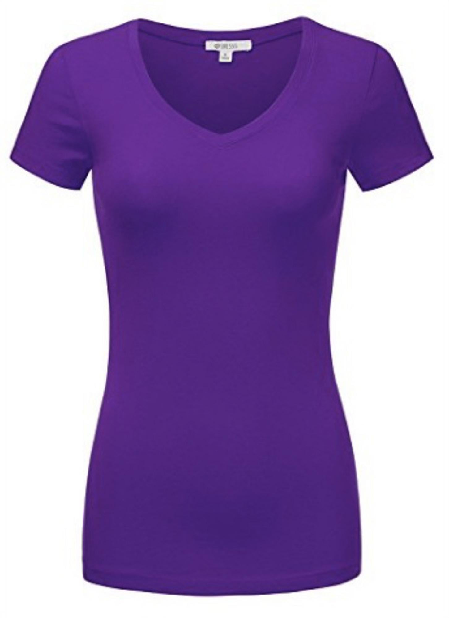 Sexy Plus Size Low-Cut Cleavage V-Neck T-Shirt Tee Top 1x2x3x - Walmart.com