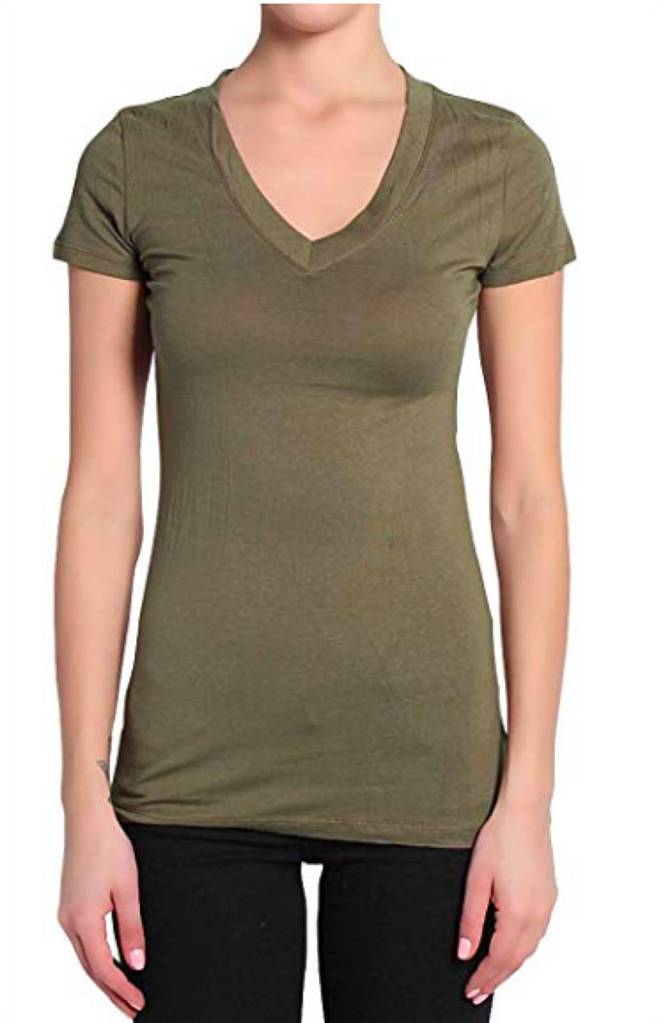 Sexy Plus Size Low-Cut Cleavage V-Neck T-Shirt Tee Top 1x2x3x - Walmart.com