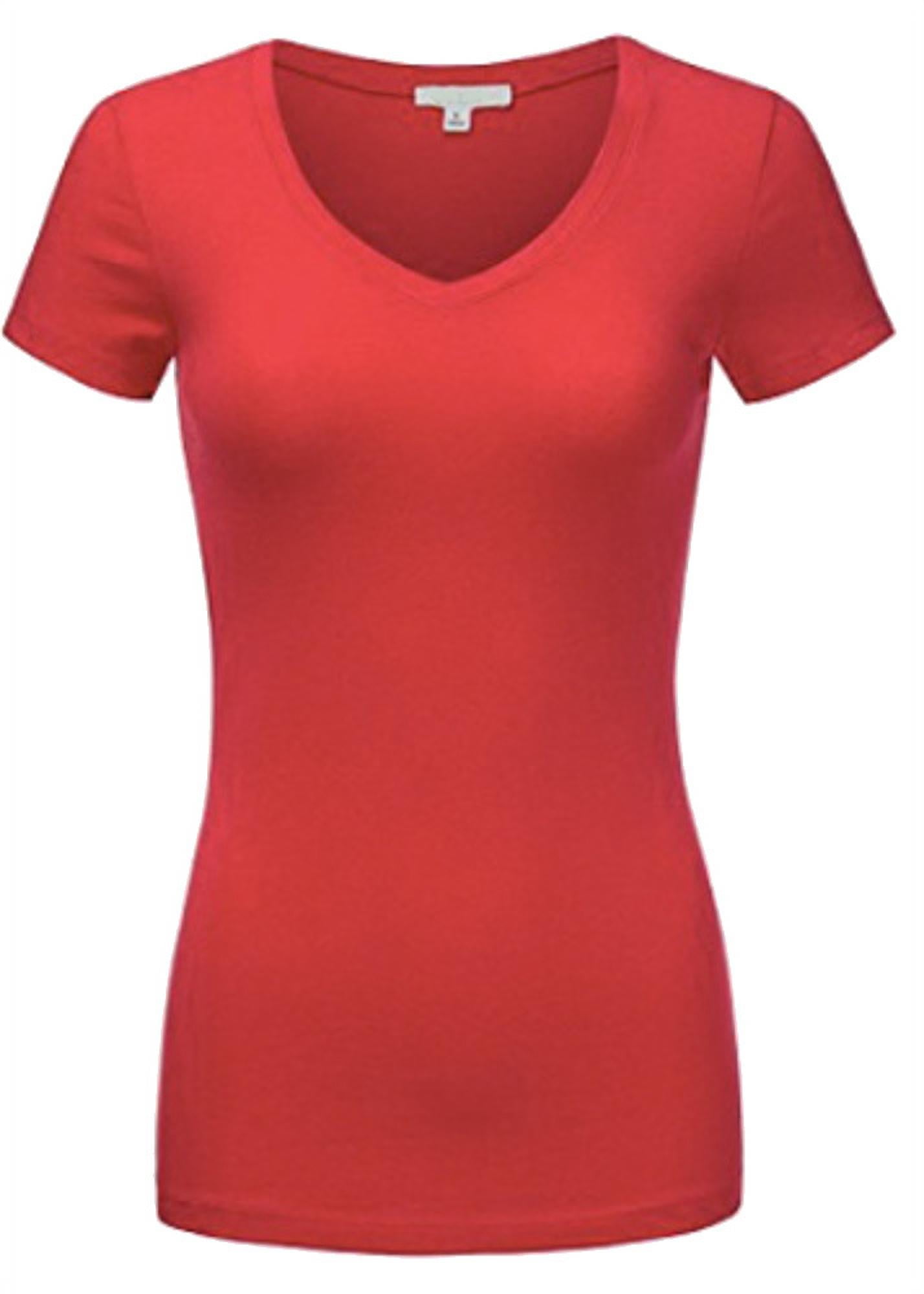 Sexy Plus Size Low-Cut Cleavage V-Neck T-Shirt Tee Top 1x2x3x - Walmart.com