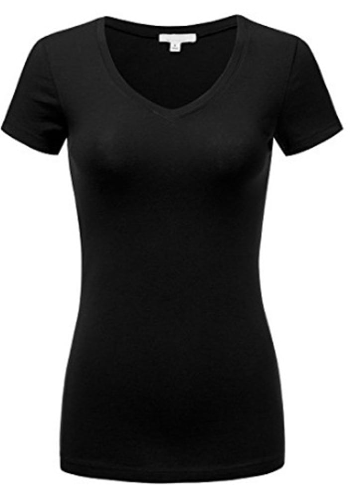 Sexy Plus Size Low-Cut Cleavage V-Neck T-Shirt Tee Top 1x2x3x - Walmart.com