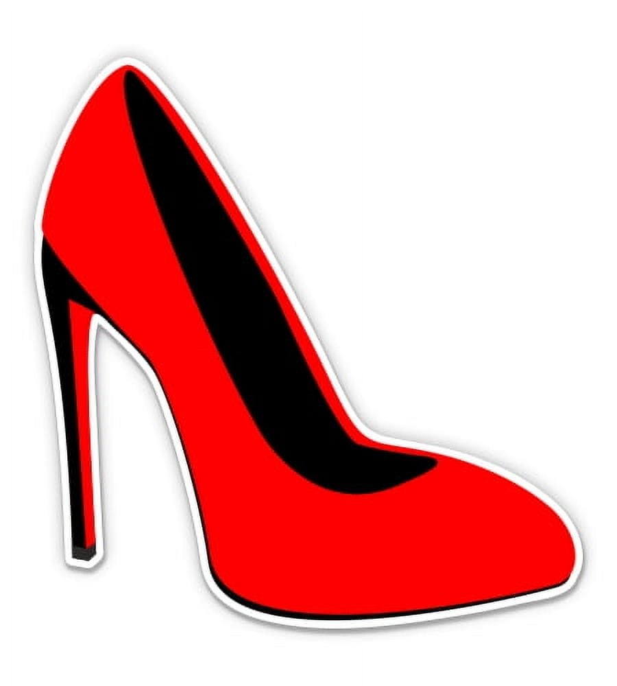 Sexy Red High Heel Shoe - 12" Vinyl Sticker Waterproof Decal - Walmart.com