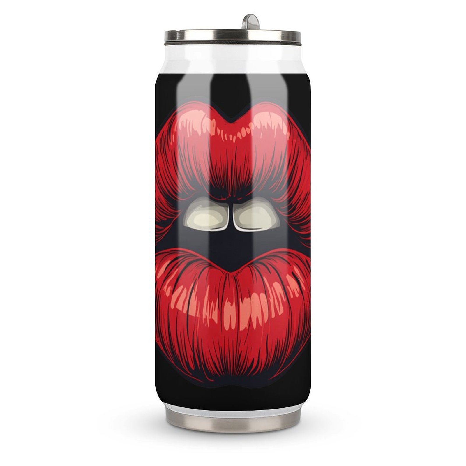 Sexy Red Hot Moist Lips Coffee Tavel Tumblers with Lid and Straw ...