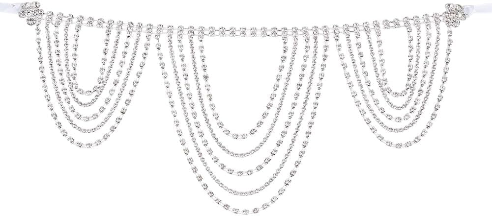 Sexy Rhinestone Body Chain Boho Crystal Leg Chain Necklace Bra Body ...