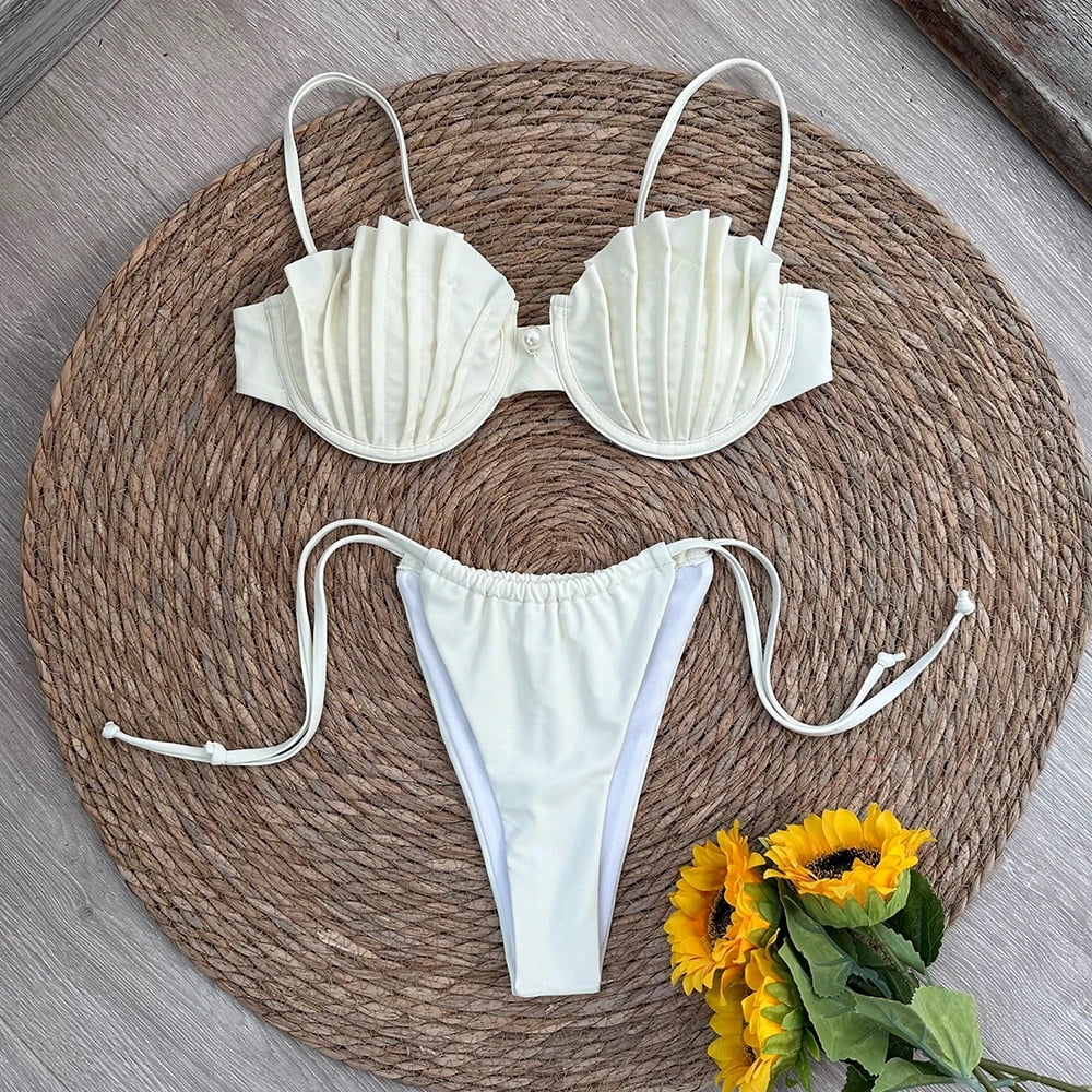 Sexy Shell Micro Bikini 2025 Women Swimsuit Female Swimwear Thong ...