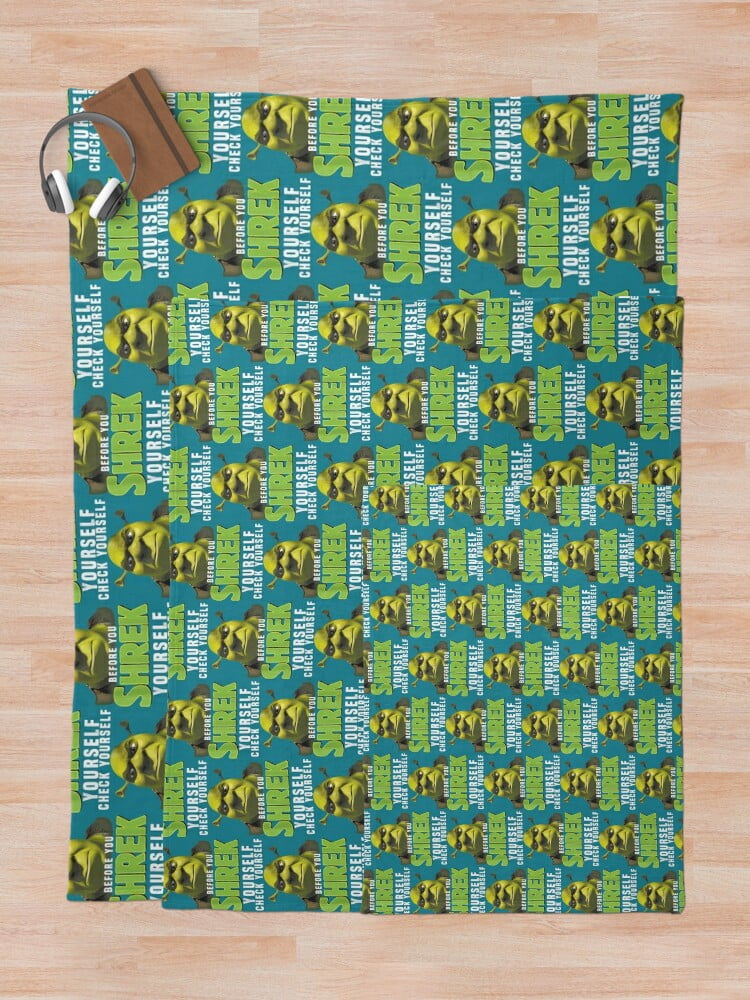 Sexy Shrek Shrek Meme Face Shrek Wazowski Throw Blanket Soft Cozy Throw
