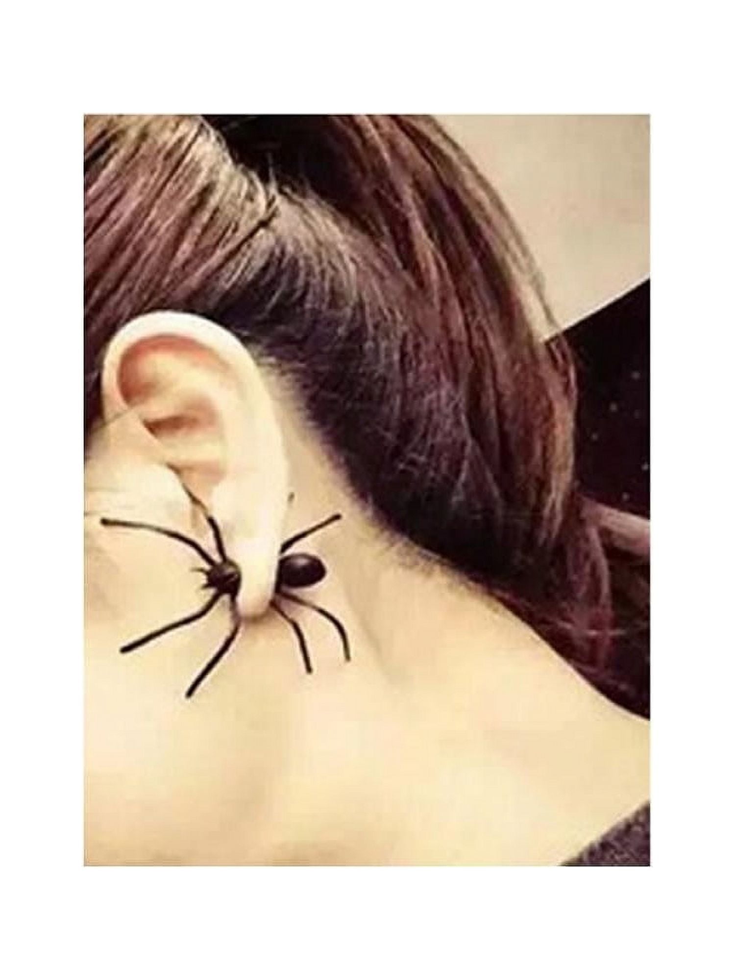 Sexy Sparkles 3D Halloween Spider Animal Ear Stud Adorable Double-Sided ...