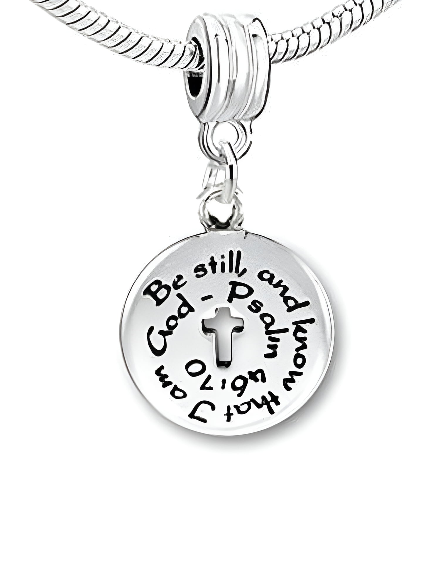 Sexy Sparkles Be Still and Know That I am God Charm For European Snake ...