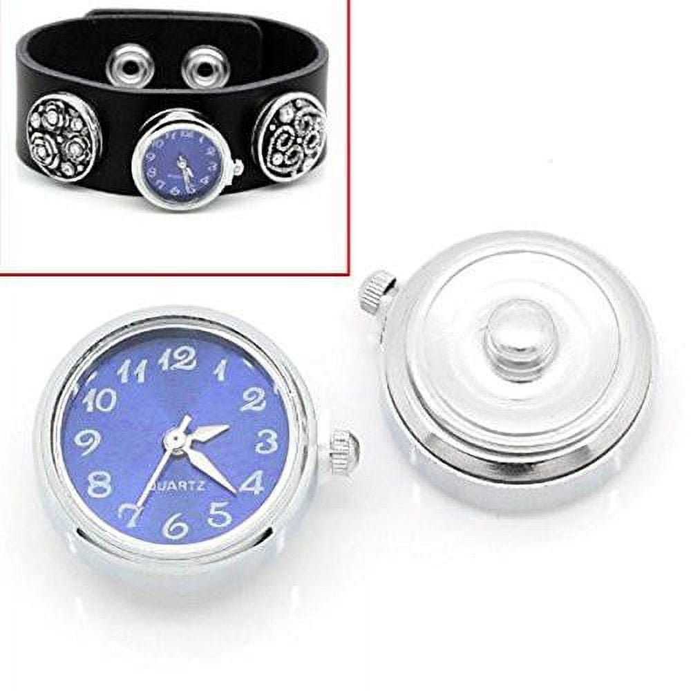 Sexy Sparkles Blue Watch Face Chunk Click Buttons Snap Cadmium Free for ...