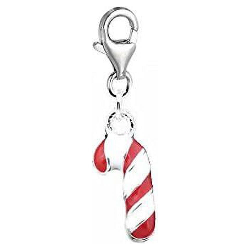 Sexy Sparkles Christmas Candy Cane Charm Pendant for European Clip-on ...