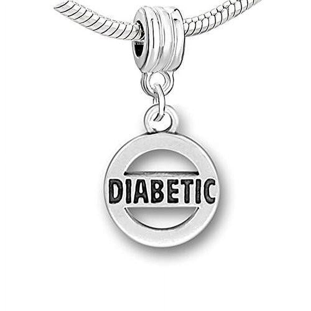 Sexy Sparkles Diabetic Dangle Charm European Bead Compatible for Most ...