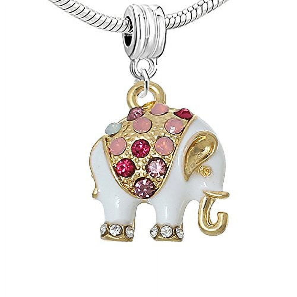 Sexy Sparkles Multicolor Bead White Elephant European Bead Compatible ...