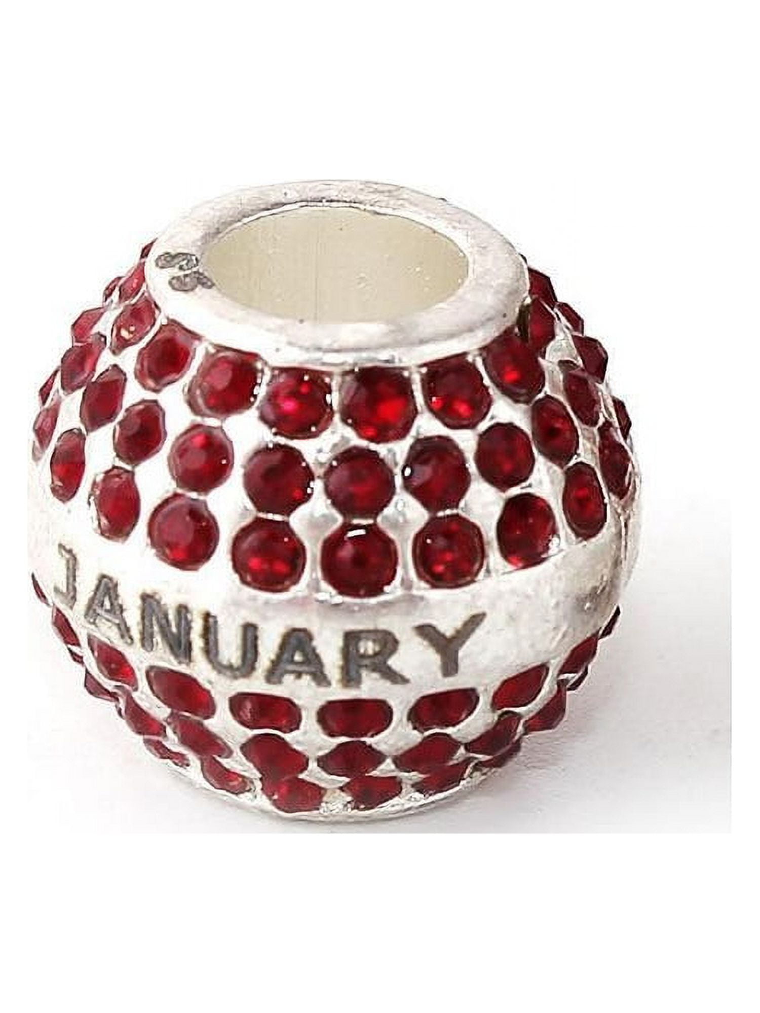 Sparkles Jewelry: Rhinestone January Birthstone Charm, Engraved Month ...