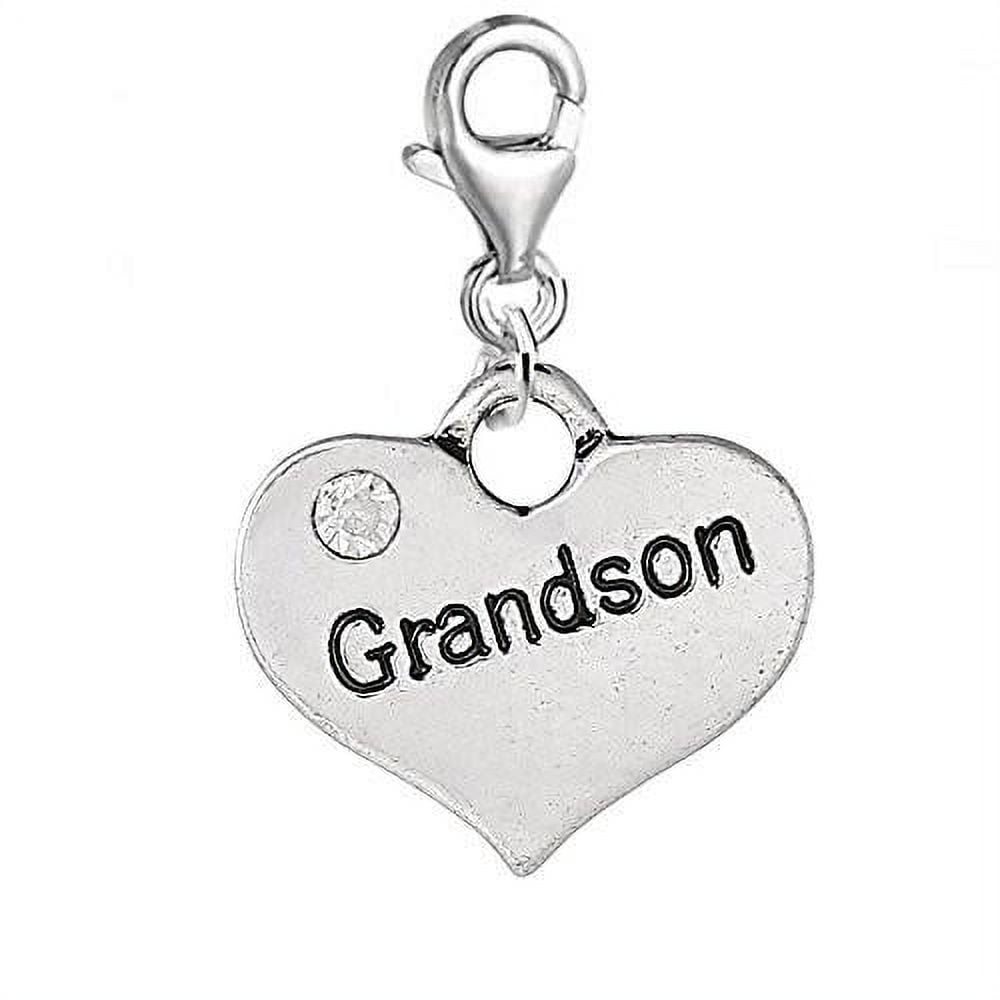 Sexy Sparkles Silver Plated Base Heart 2-Sided with Clear Crystal ...