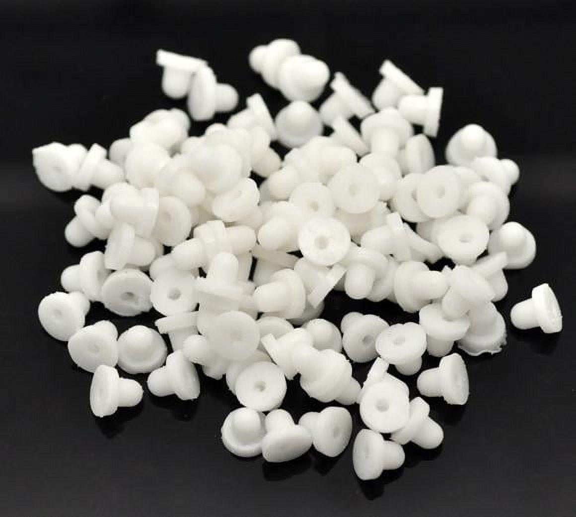 Sexy Sparkles White Rubber Earring Back Stoppers Findings, Lightweight ...