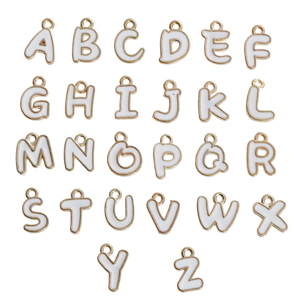 Sexy Sparkles Zinc Based Alloy A-Z English Alphabet Initial Charms for ...