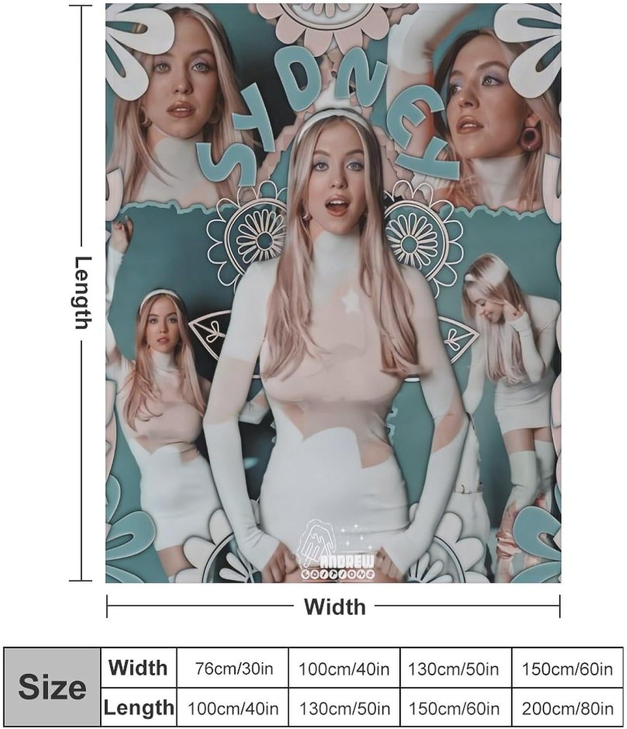 Sexy Sydney Sweeney Blanket Super Soft Throw Blanket Silky Flannel ...