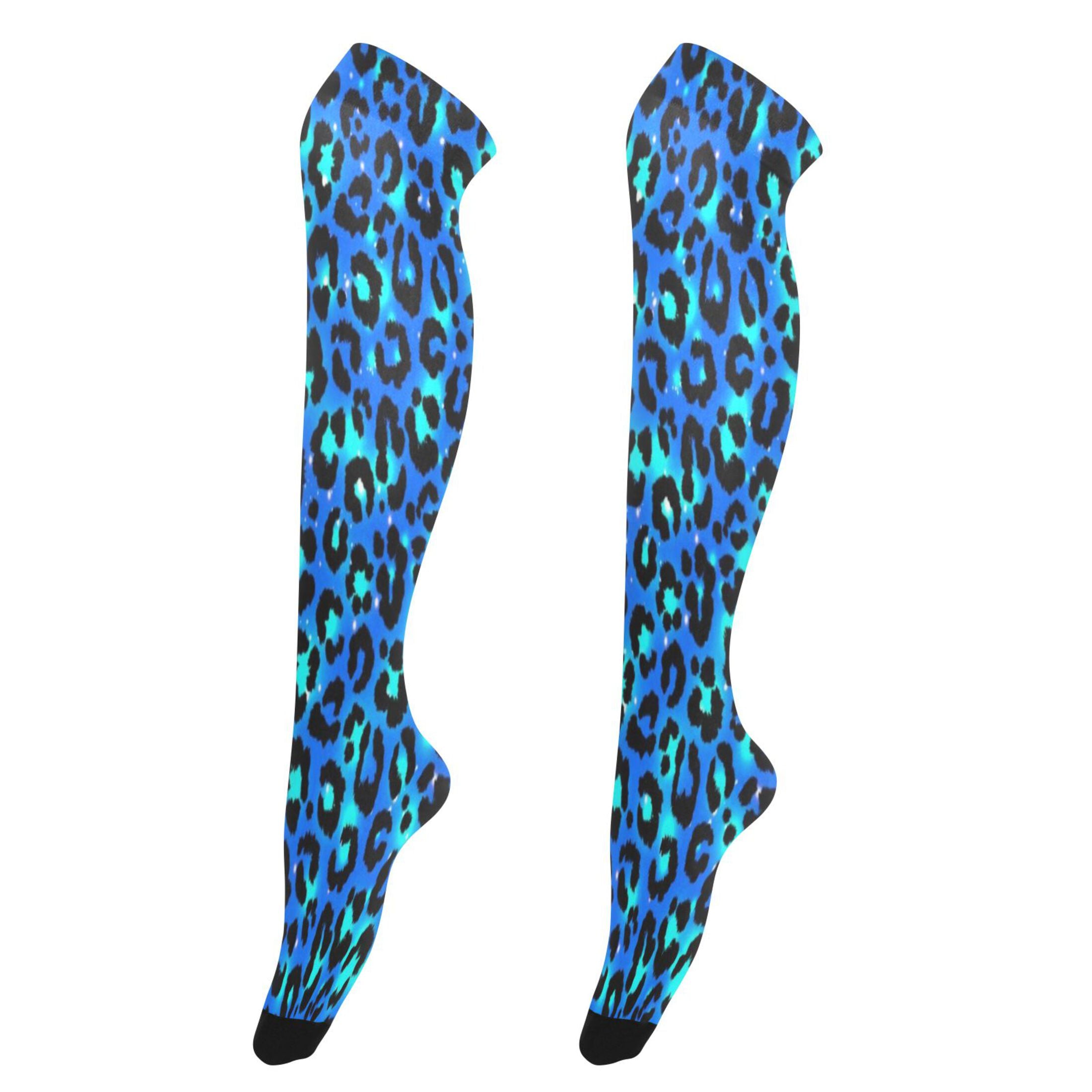 Sexy Thigh High Stockings - Silky Smooth & Stay-Up Design for Legs That Slay! Abstract Blue ...