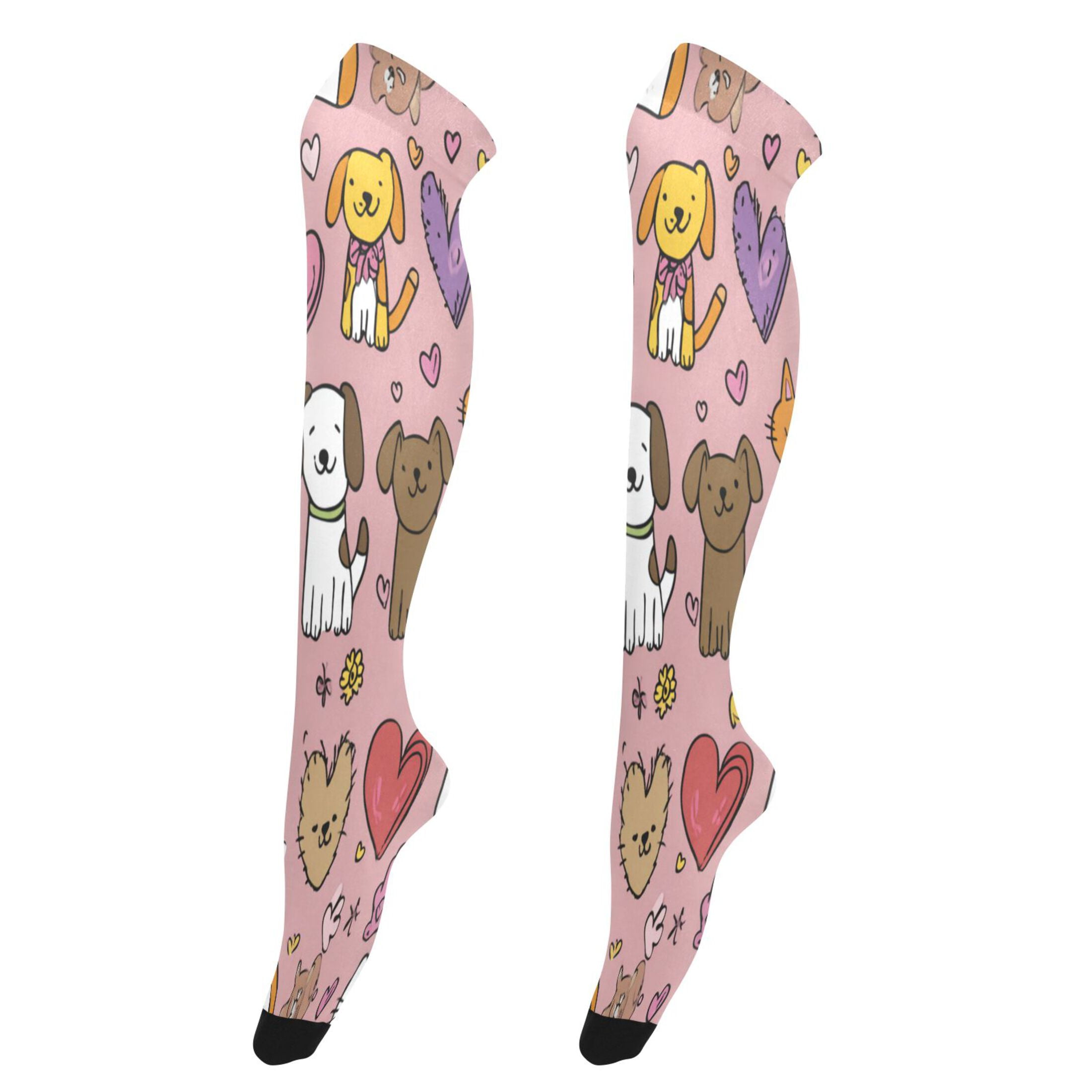 Sexy Thigh High Stockings - Silky Smooth & Stay-Up Design for Legs That Slay Cute Cats and Dogs ...