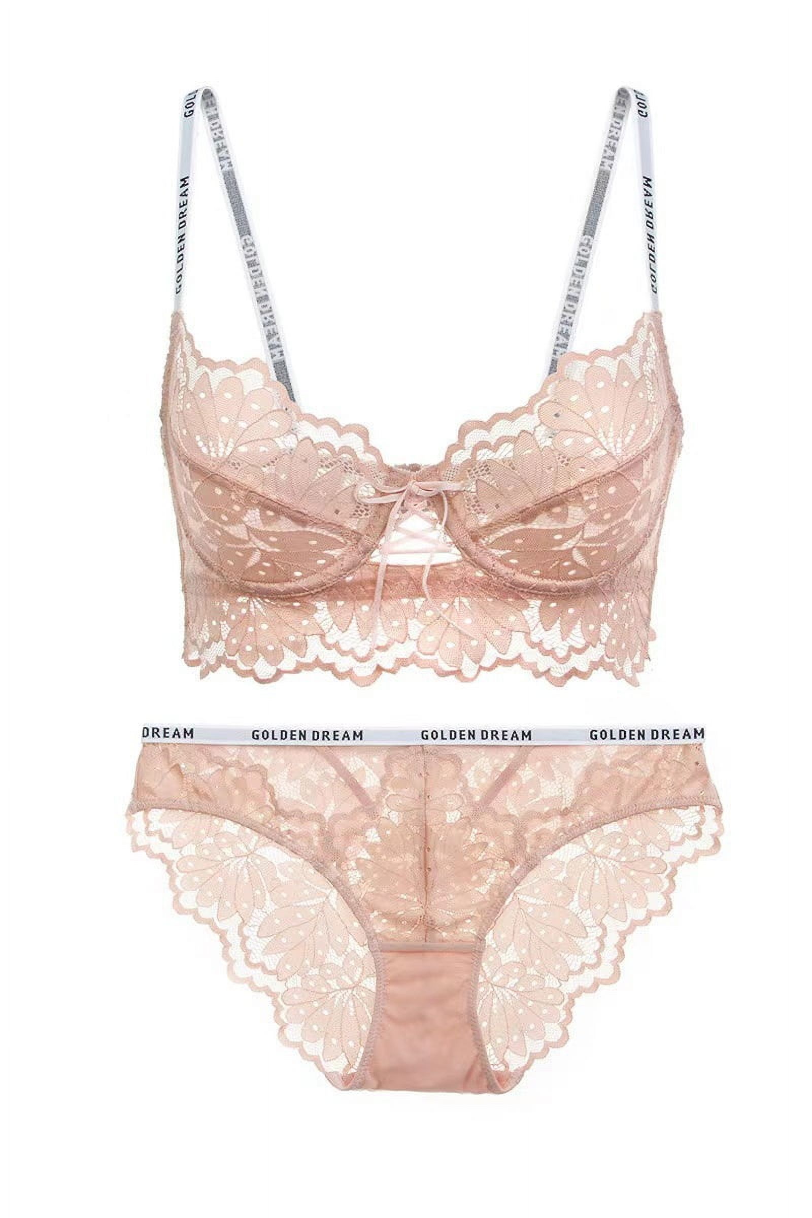 HHH Sexy Thin Lace Underwear Fashion Letter Shoulder Strap Big Chest ...