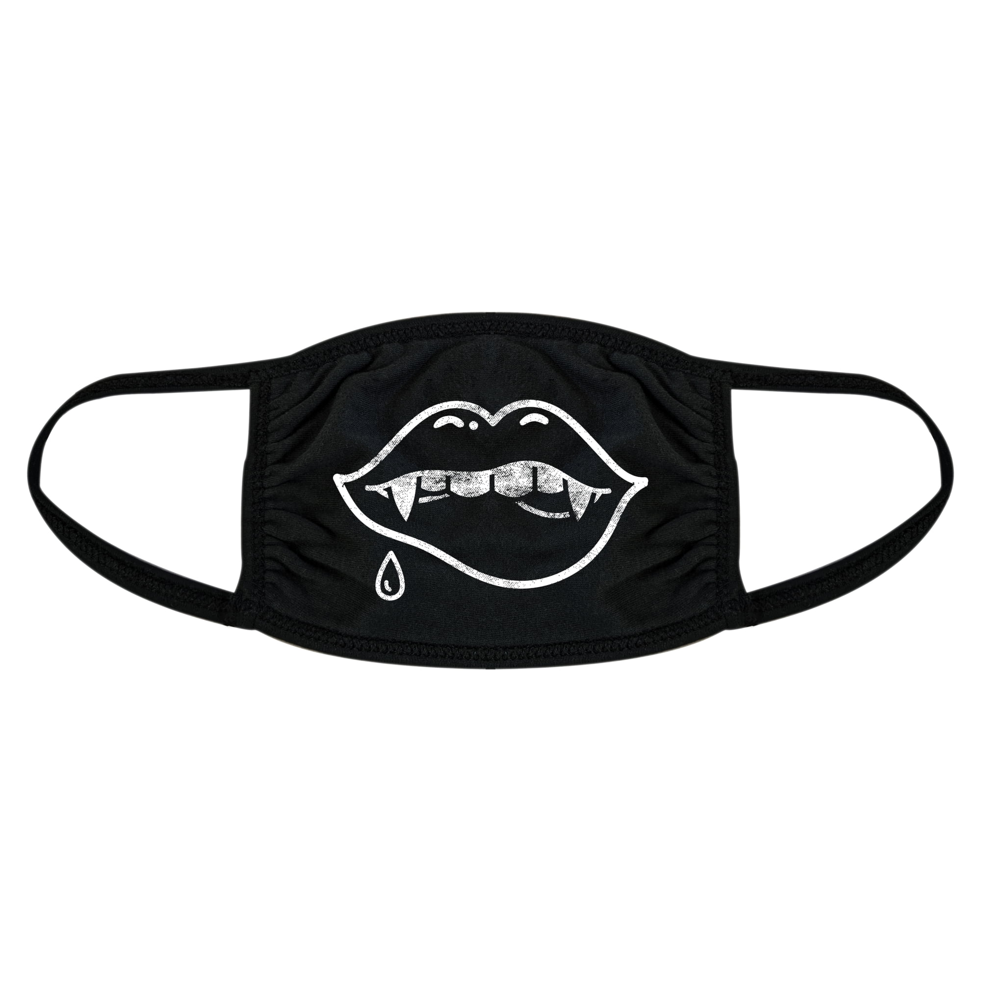 Sexy Vampire Face Mask Funny Halloween Fangs Graphic Nose And Mouth ...