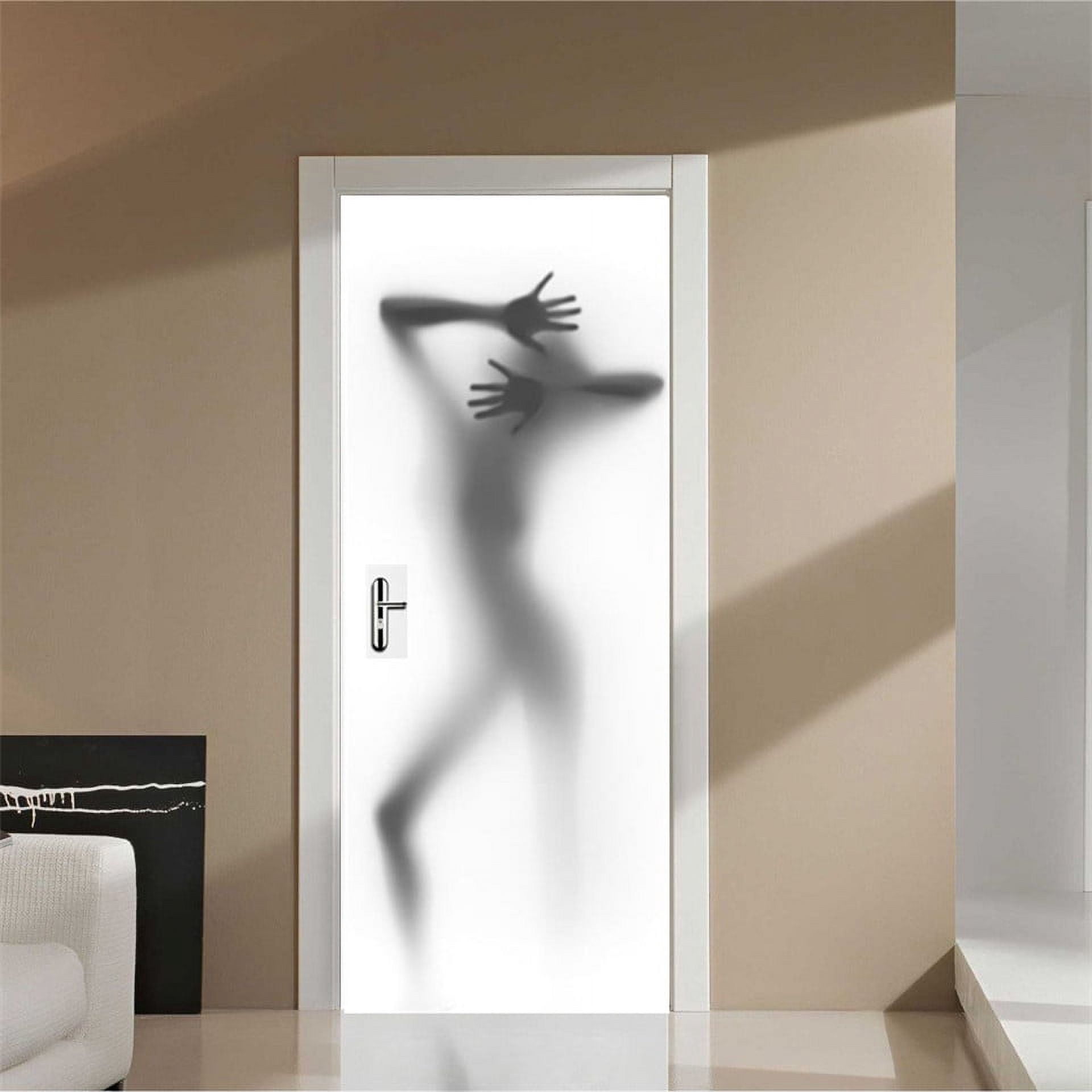 Sexy Women 3D Vinyl Self-adhesive Door Stickers For Bedroom Living Room ...