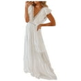 Sexy Women Lace Long Sleeve Off Shoulder V Neck Long Cocktail Prom Gown