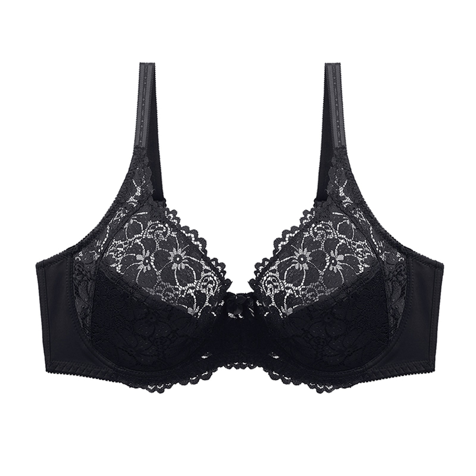Sexy Women Lady Lace Gathered Bra Adjustable Pair Of Thin Cup Underwear ...