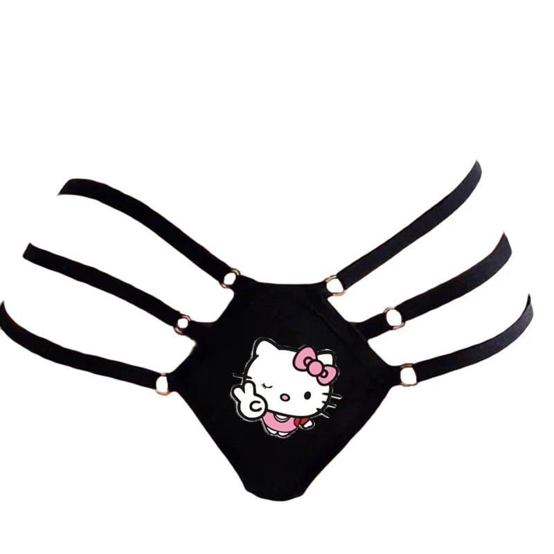 Sexy Y2k Hello Kitty Panties Briefs Kawaii Kuromi Sanrio My Melody Lingerie Crossover T Back