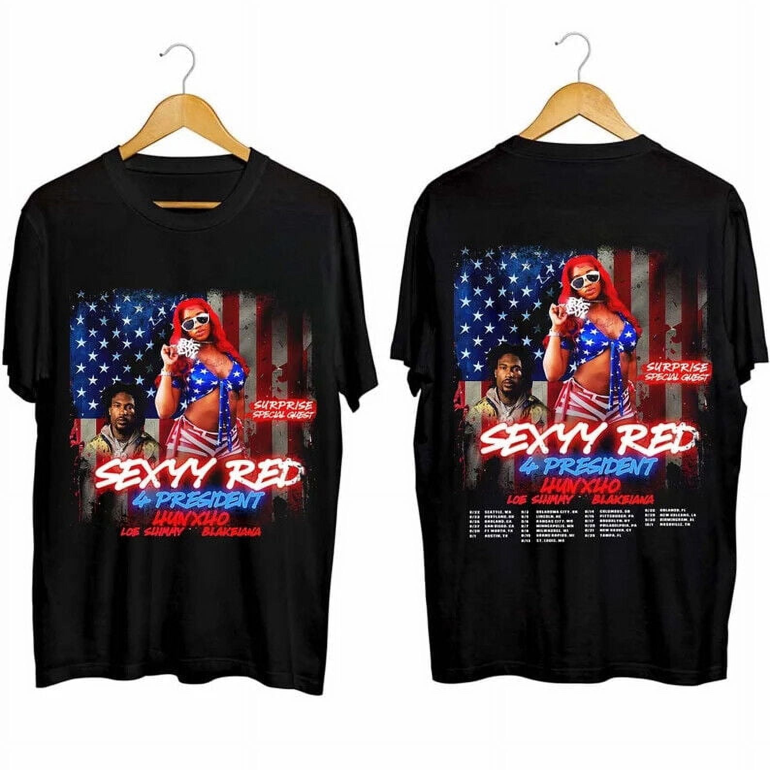 Sexyy Red - 4 President Tour 2024 t-Shirt, Sexyy Red Rap Tour 2024 ...