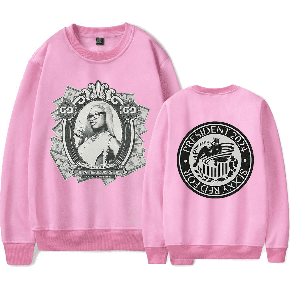 Sexyy Red 69 Cash Love Money Photo Merch Long Sleeve Crewneck ...