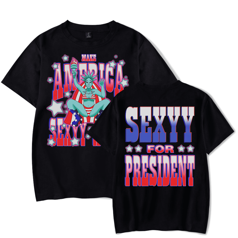 Sexyy Red Merch Make America Sexyy Again T shirt Short Sleeve Rapper ...
