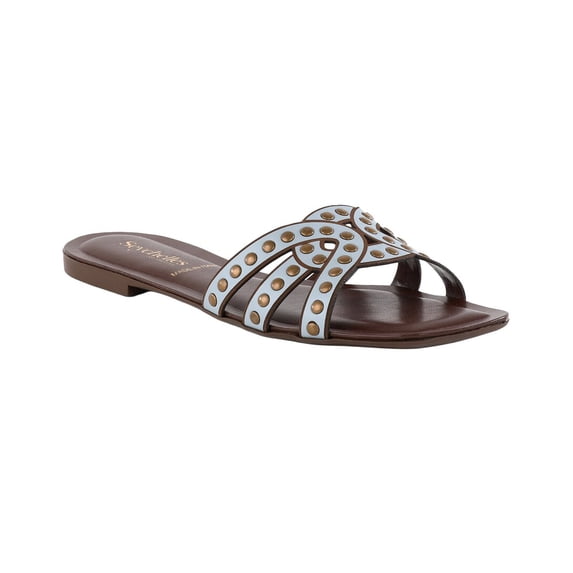 Seychelles Leather Sandal, 10, Blue - Walmart.com
