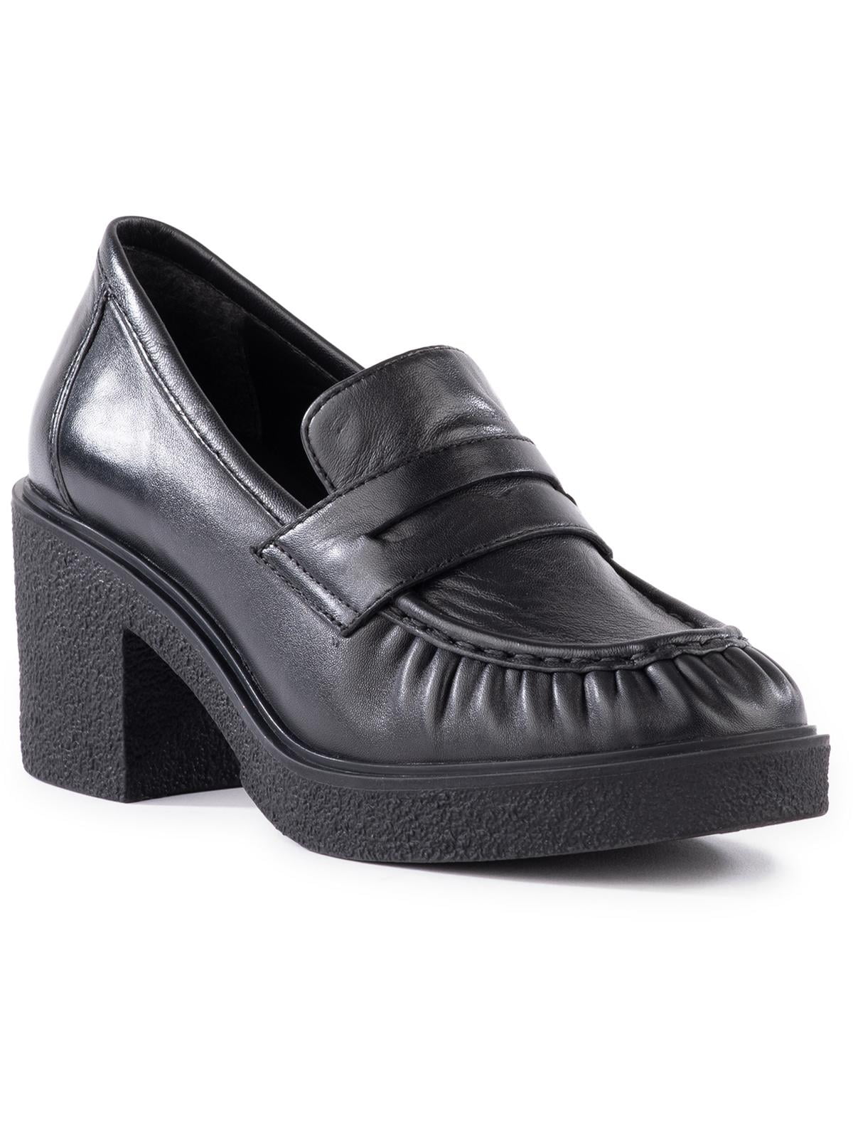 Seychelles Womens High Tea Block Heel Leather Loafer Heels - Walmart.com