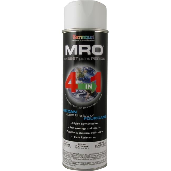 Seymour 20 oz MRO High Solid Spray Paint, Flat White - Walmart.com