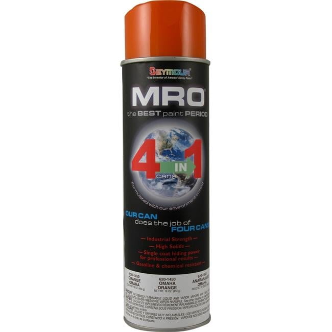 Seymour 20 oz MRO Industrial High Solids Spray Paint, Omaha Orange ...
