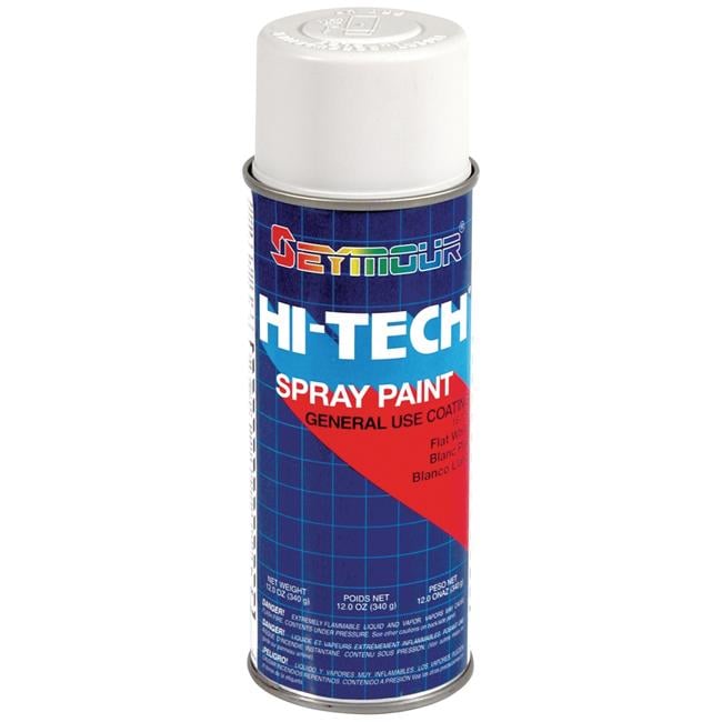 Seymour of Sycamore 16-134 16 oz Hi-Tech Enamel Spray Paint, Flat White ...