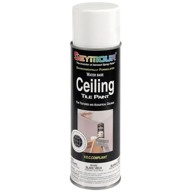 Seymour of Sycamore 20-52 16 oz Ceiling Tile Paint, Old Ceiling White ...