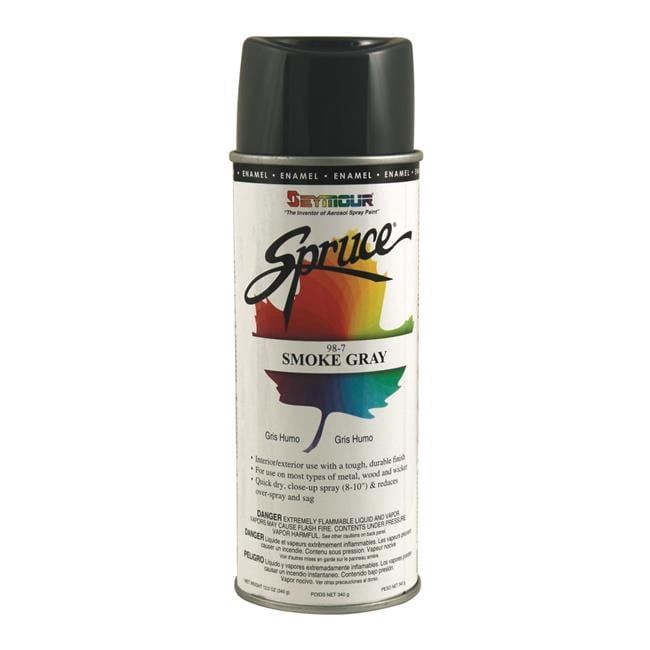SEYMOUR 98-7 Enamel Spray Paint, 16 fl-oz Aerosol Can, Smoke Gray, 15 ...