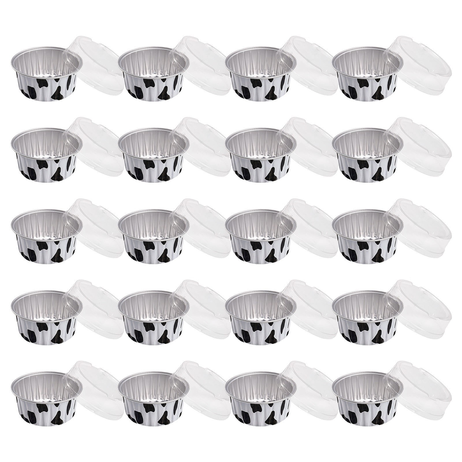 Seyotauo 20 PCS Mini Aluminum Foil Cupcake Baking Cups Round Cupcake ...