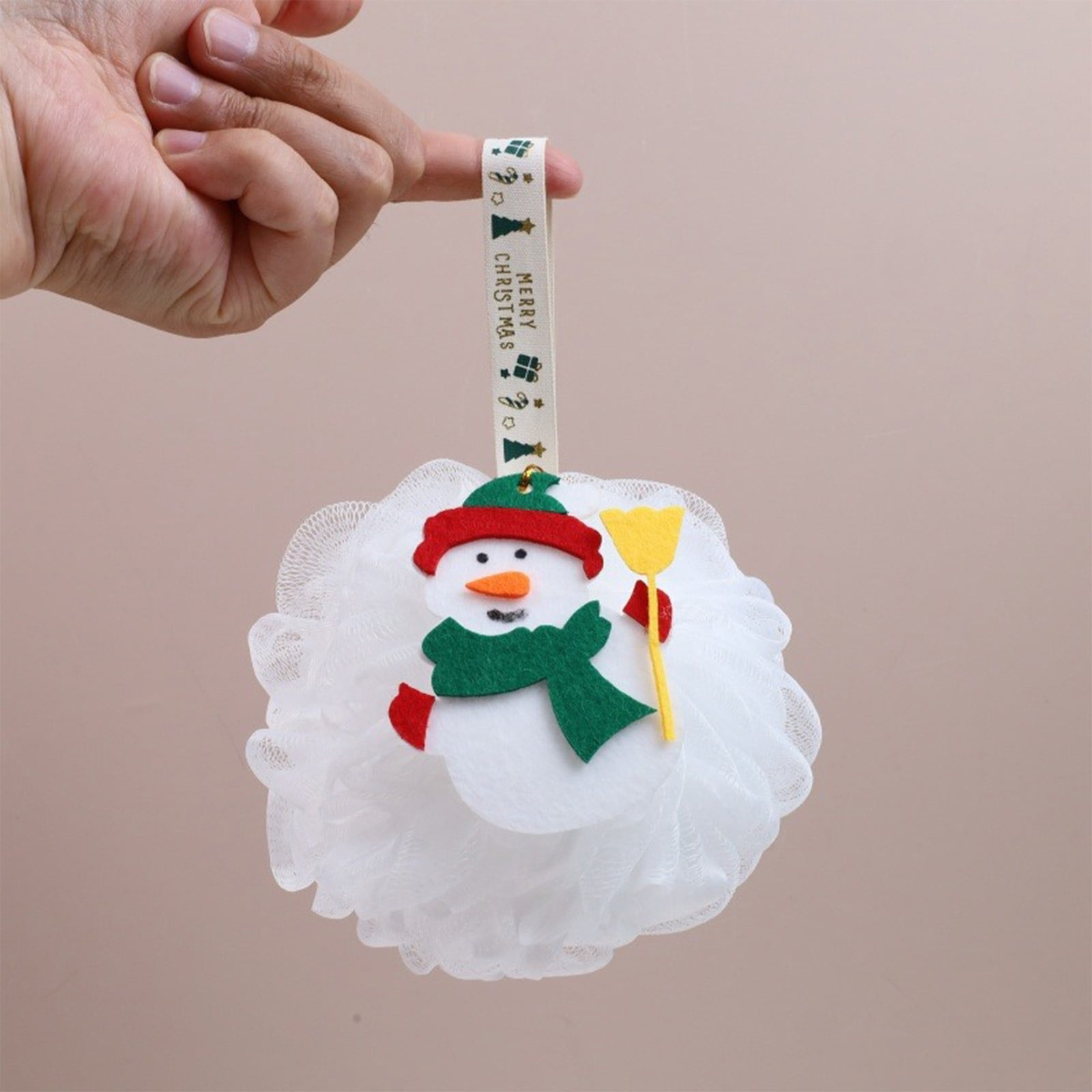 Seyotauo Christmas Exfoliating Loofah Bath Balls, Creative Christmas ...