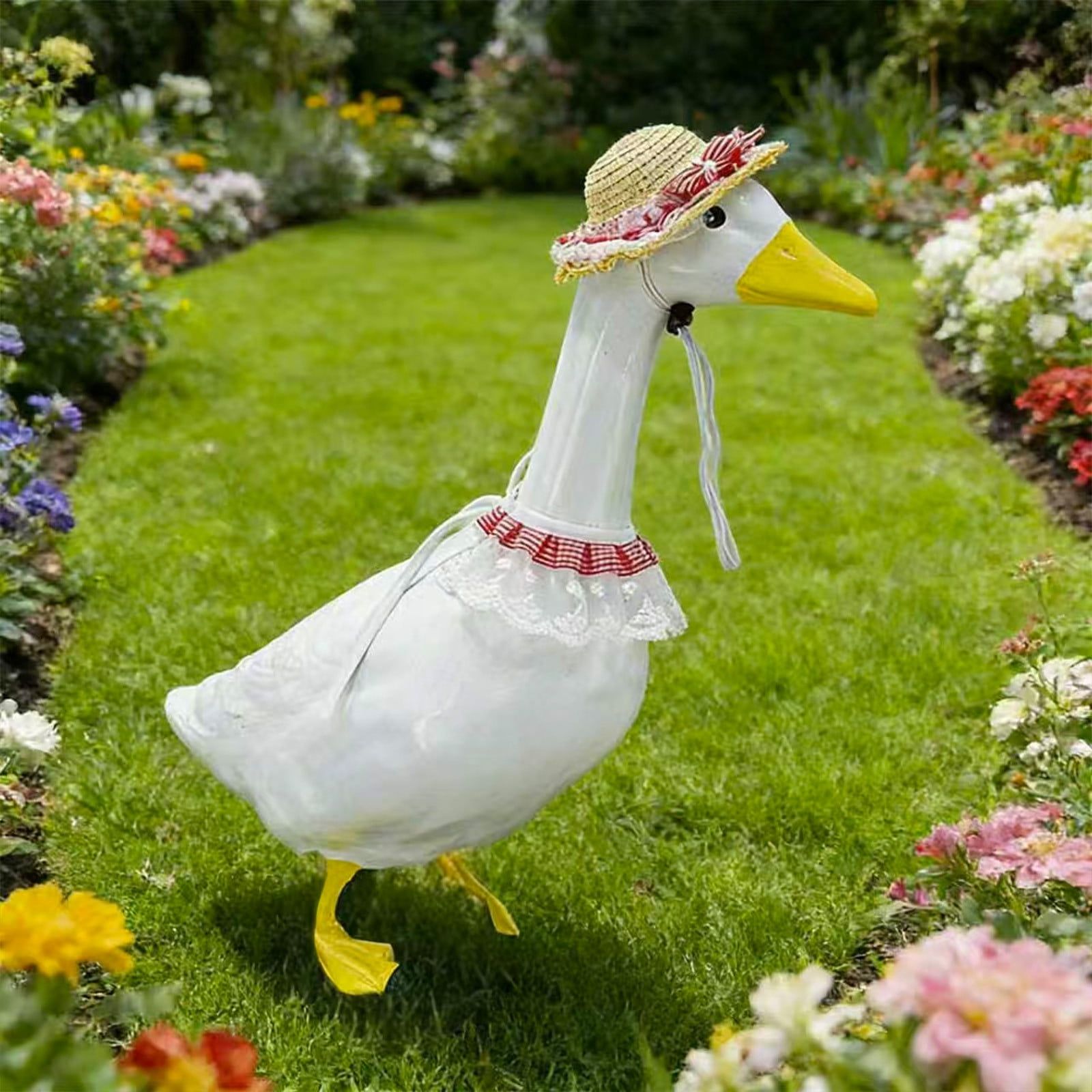 Seyotauo Porch Goose Pastoral Style Outfit, Summer & Autumn Goose ...